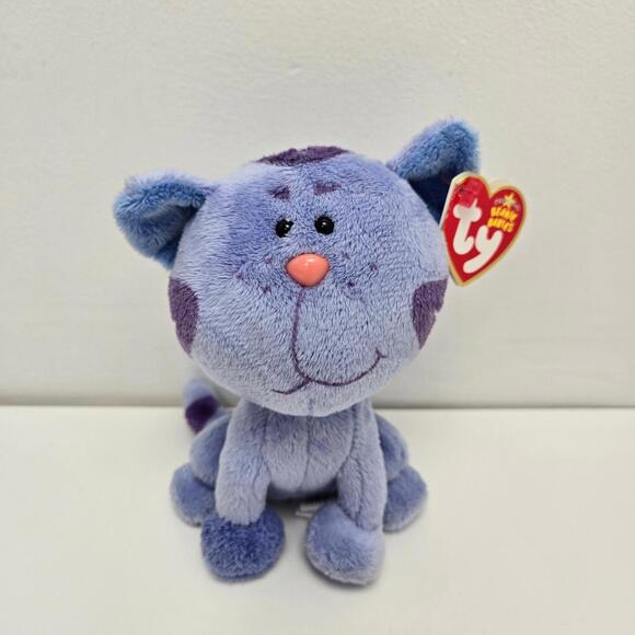 Toys | Ty Beanie Baby Periwinkle The Cat Blues Clues Rare 6 Inch | Poshmark
